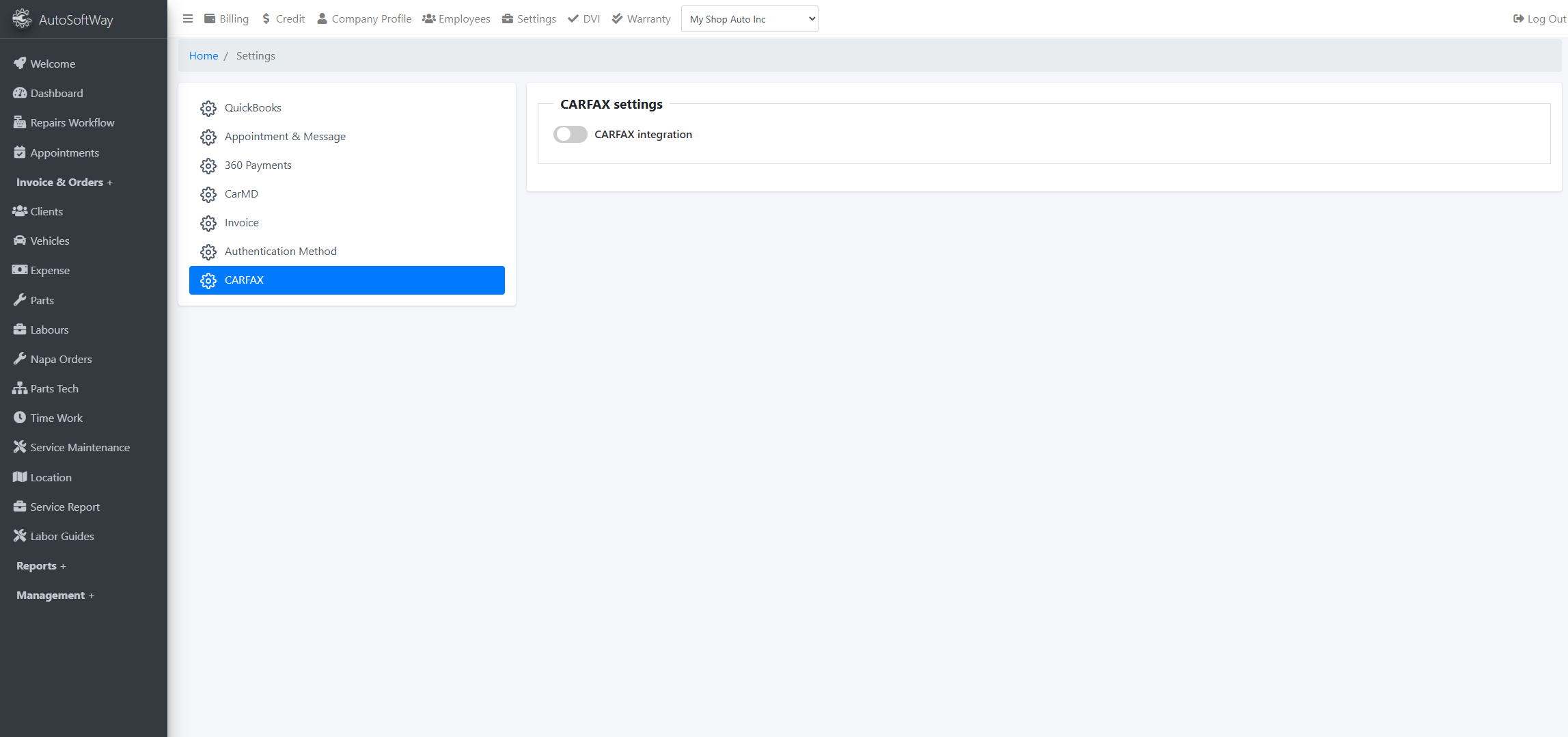 CARFAX Integration for Auto Repair Shops | AutoSoftWay
